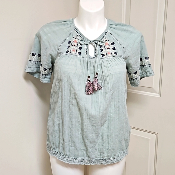 Knox Rose | Tops | Knox Rose Sage Green Boho Blouse | Poshmark